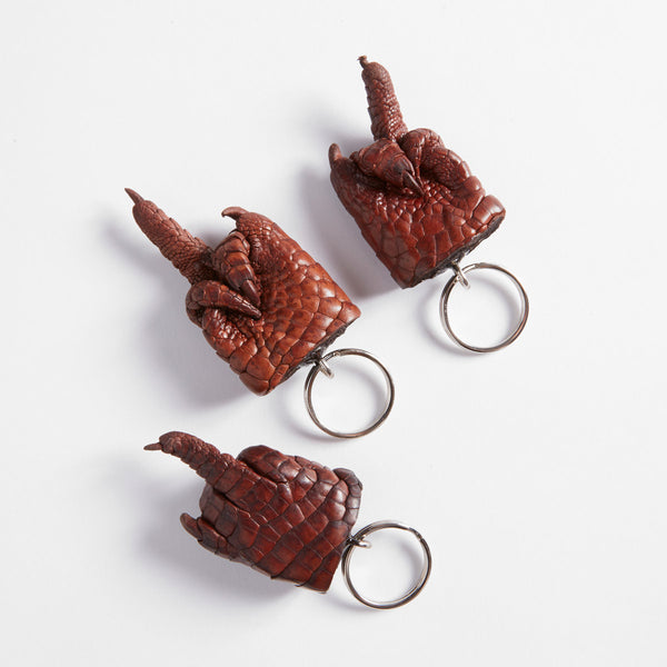 Up Yours' Crocodile Leather Claw Key Ring | Croc Stock and Barra